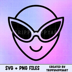 Alien SVG + PNG File • Sunglasses - Etsy
