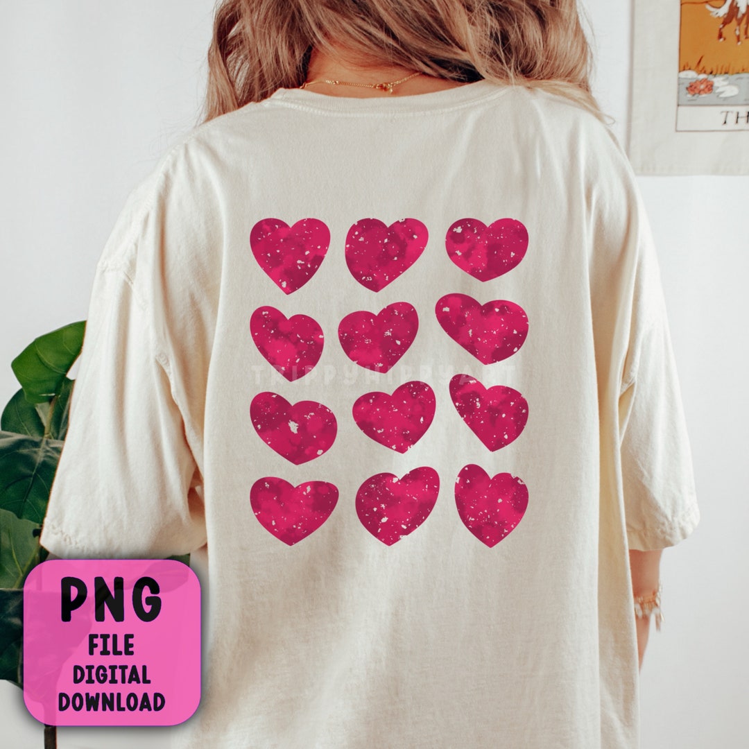 Tie Dye Hearts PNG for Sublimation • Red Valentines Day - Etsy