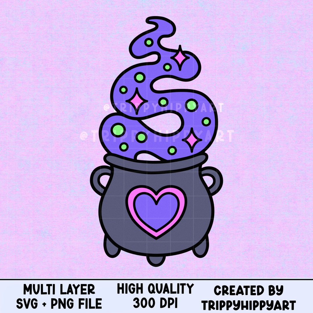 Cute Cauldron • SVG + PNG File | Witchy - Halloween - Etsy