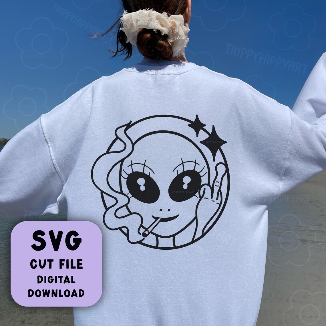 Stoner Alien SVG PNG - Etsy