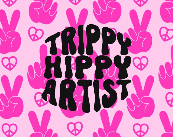 Peace Sign Seamless Pattern File for Sublimation • Pink Preppy ...