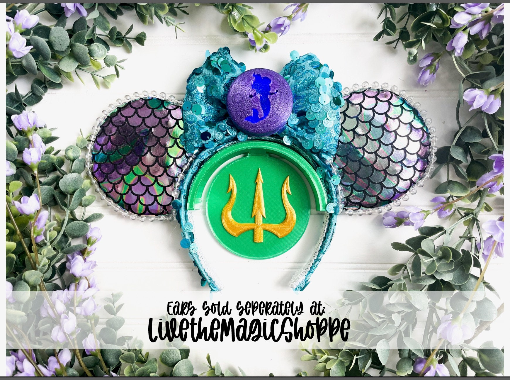 Little Mermaid Trident Disney Inspired 3D Printed Wall Mickey | Etsy