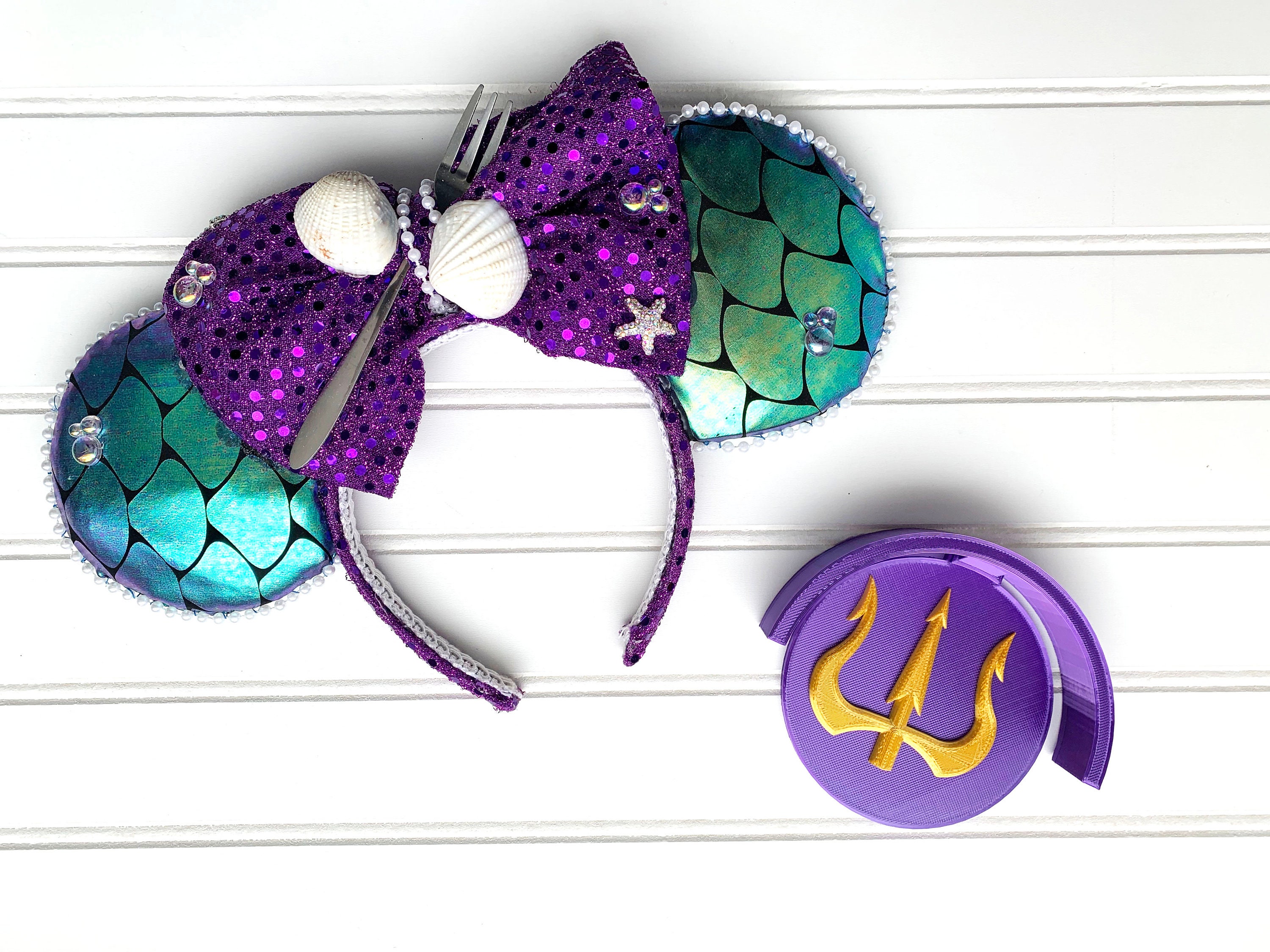 Little Mermaid Trident Disney Inspired 3D Printed Wall Mickey - Etsy