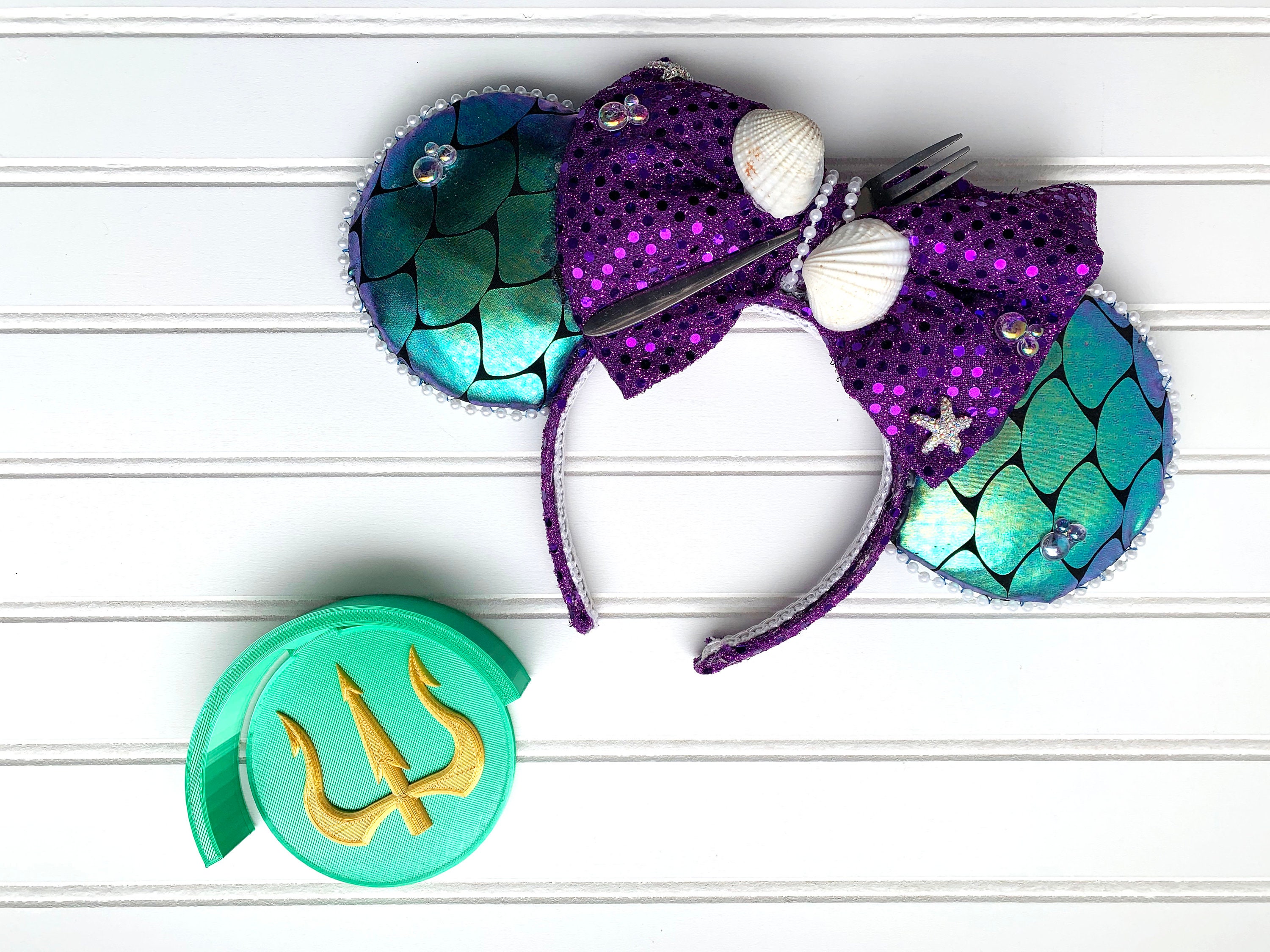 Little Mermaid Trident Disney Inspired 3D Printed Wall Mickey | Etsy