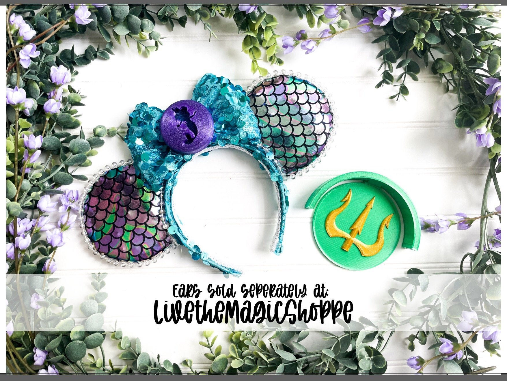 Little Mermaid Trident Disney Inspired 3D Printed Wall Mickey | Etsy