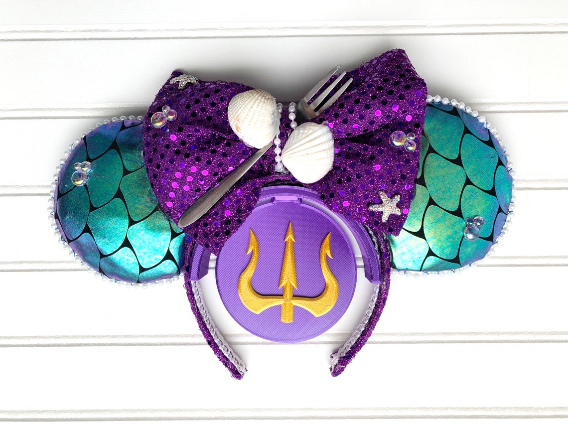 Little Mermaid Trident Disney Inspired 3D Printed Wall Mickey - Etsy
