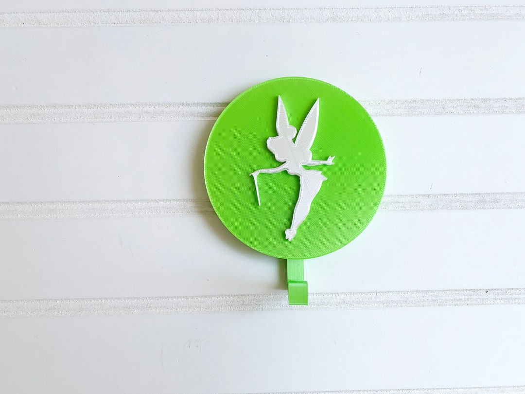 Tinkerbell Disney Inspired 3D Printed Wall Hat and Bag Hanger Display ...