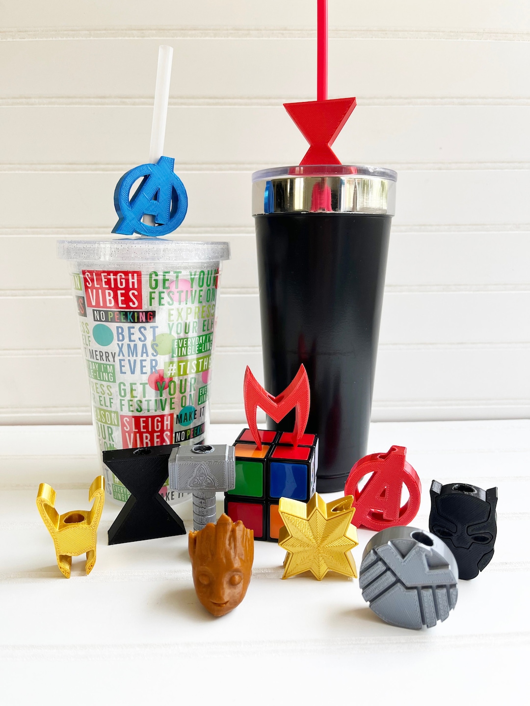 Marvel Avengers Inspired Straw Toppers - Etsy