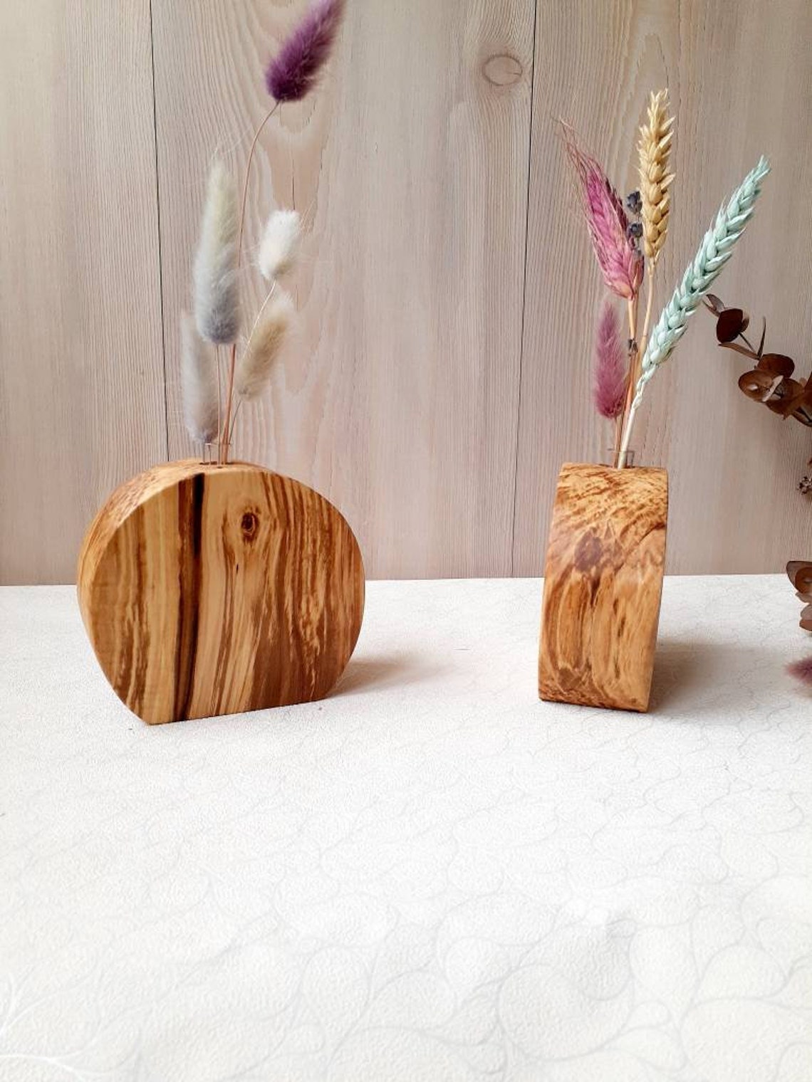 Wooden Flower Vase Minimal Design Handcrafted Home Decor - Etsy