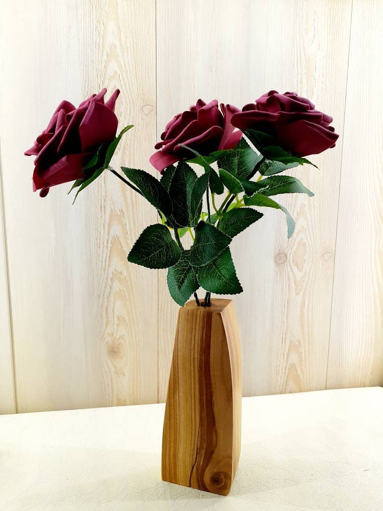 Wooden Flower Cherry Tree Vase, Single Stem, Wedding, Scottish, Bud ...