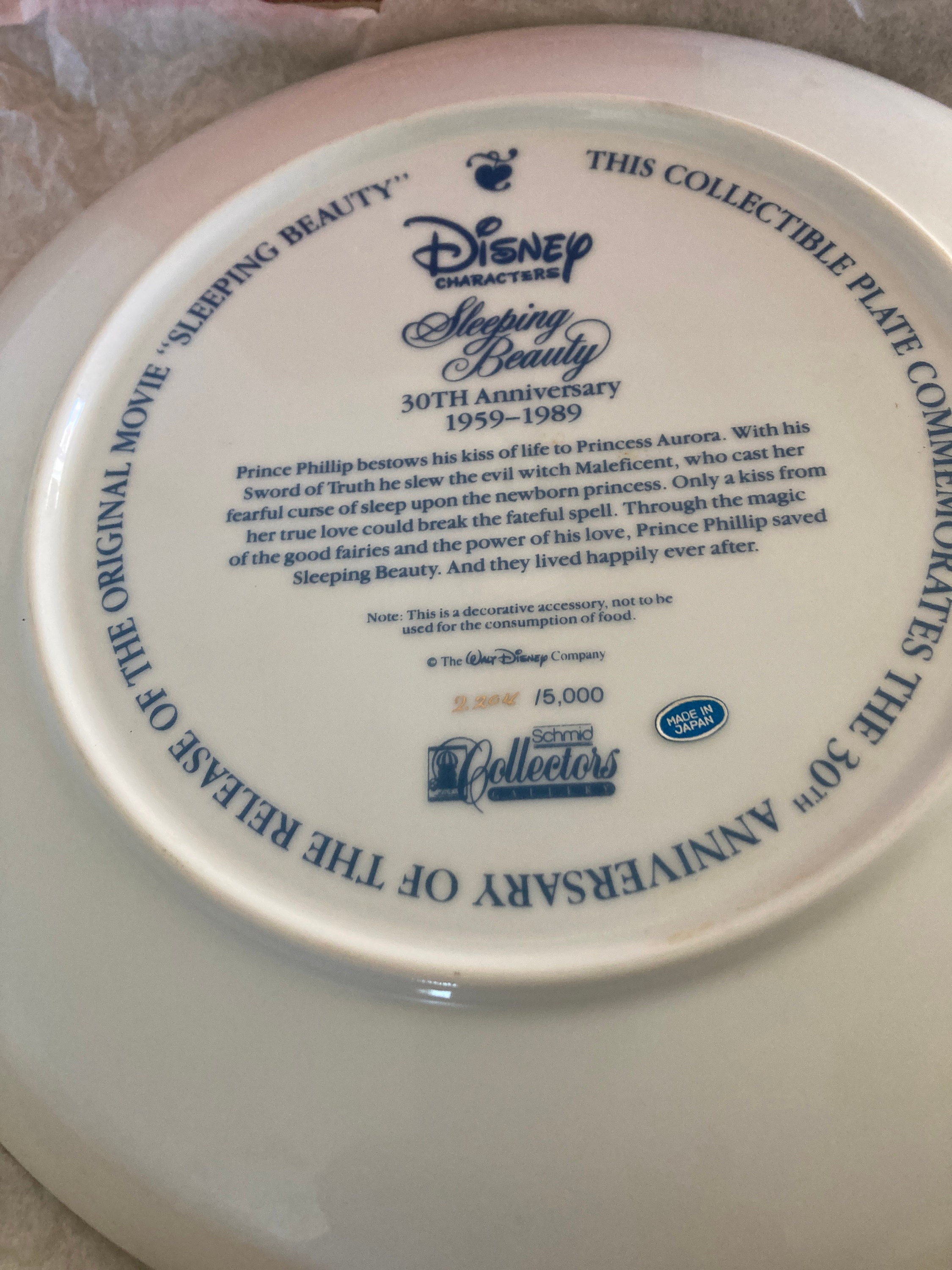30 Th Anniversary Sleeping Beauty Plate - Etsy