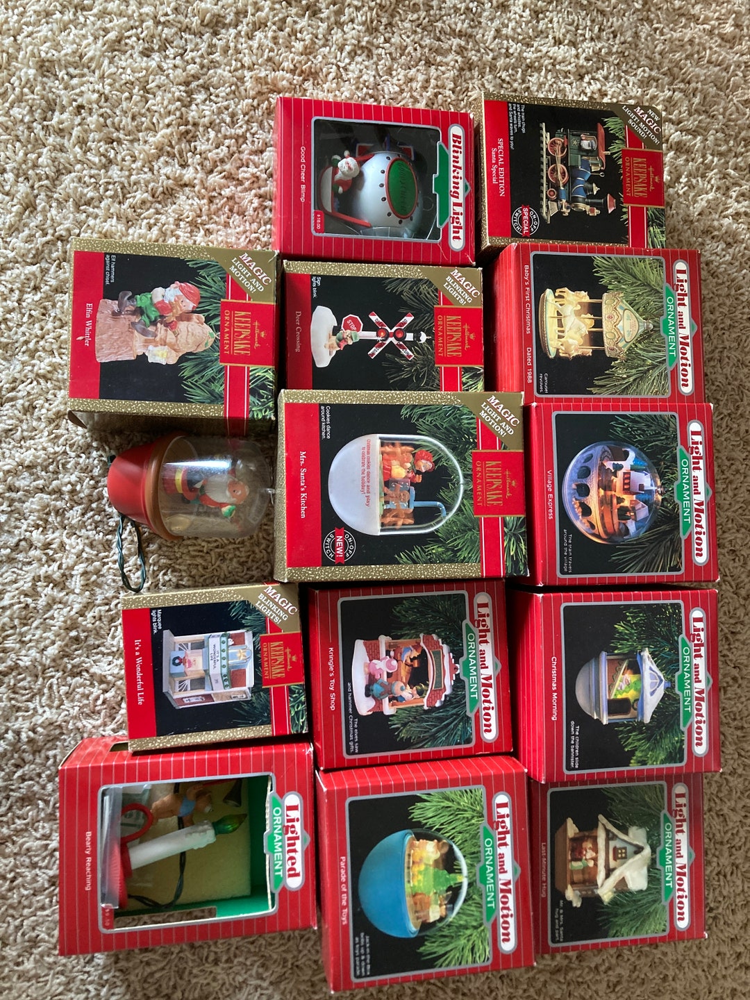 14 Lights and Motion Hallmark Ornaments - Etsy