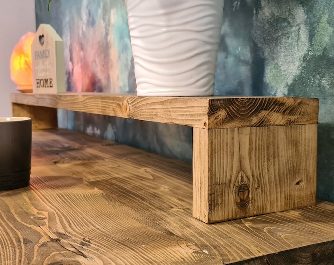 Rowlands Rustic Hand Built Monitor Shelf Stand - Etsy UK