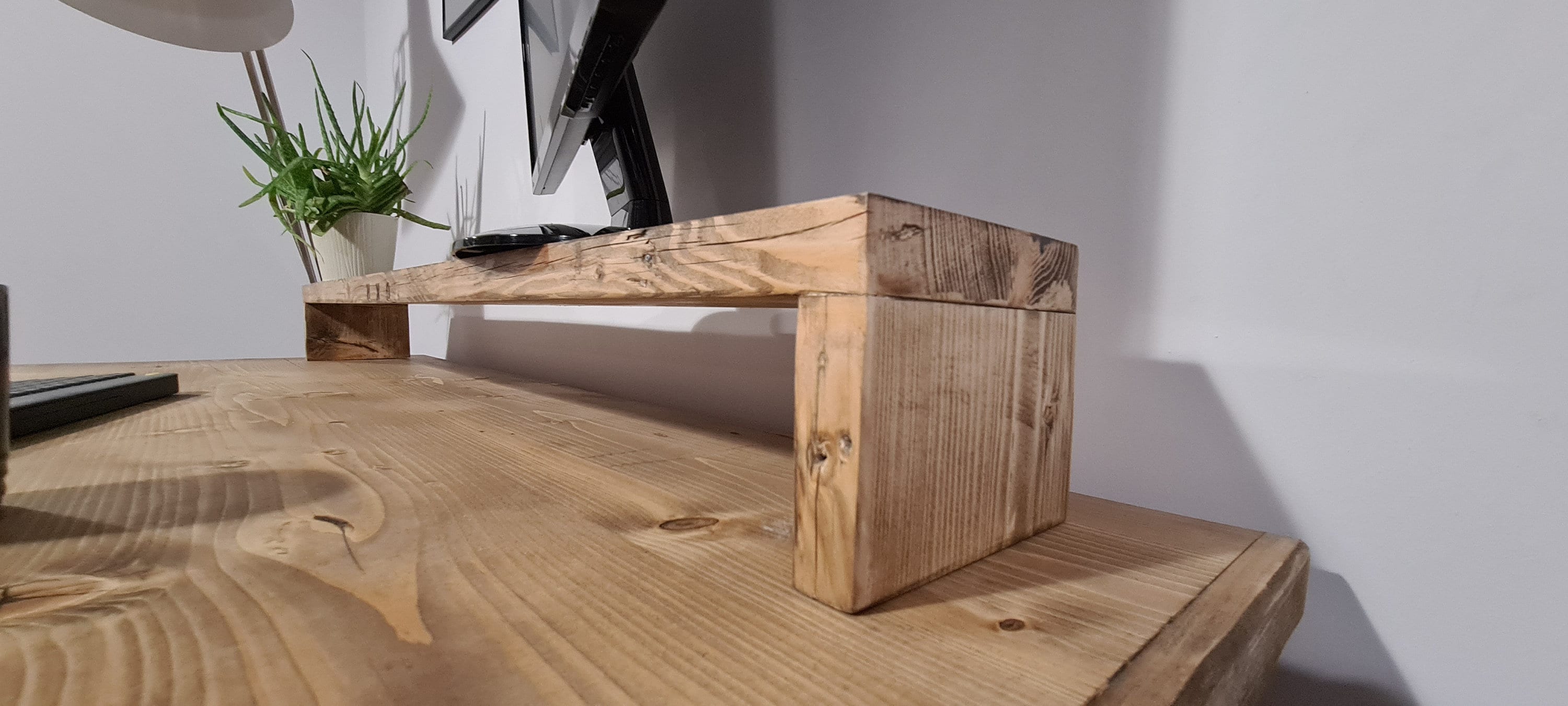 Rowlands Rustic Hand Built Monitor Shelf Stand - Etsy UK
