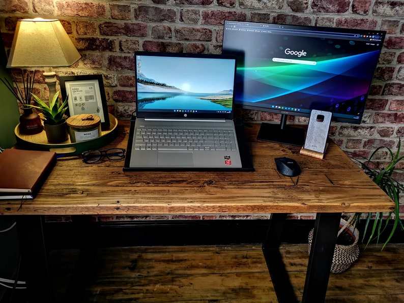 Westerton Home/office Wooden Desk & Box Section Frame Legs - Etsy UK