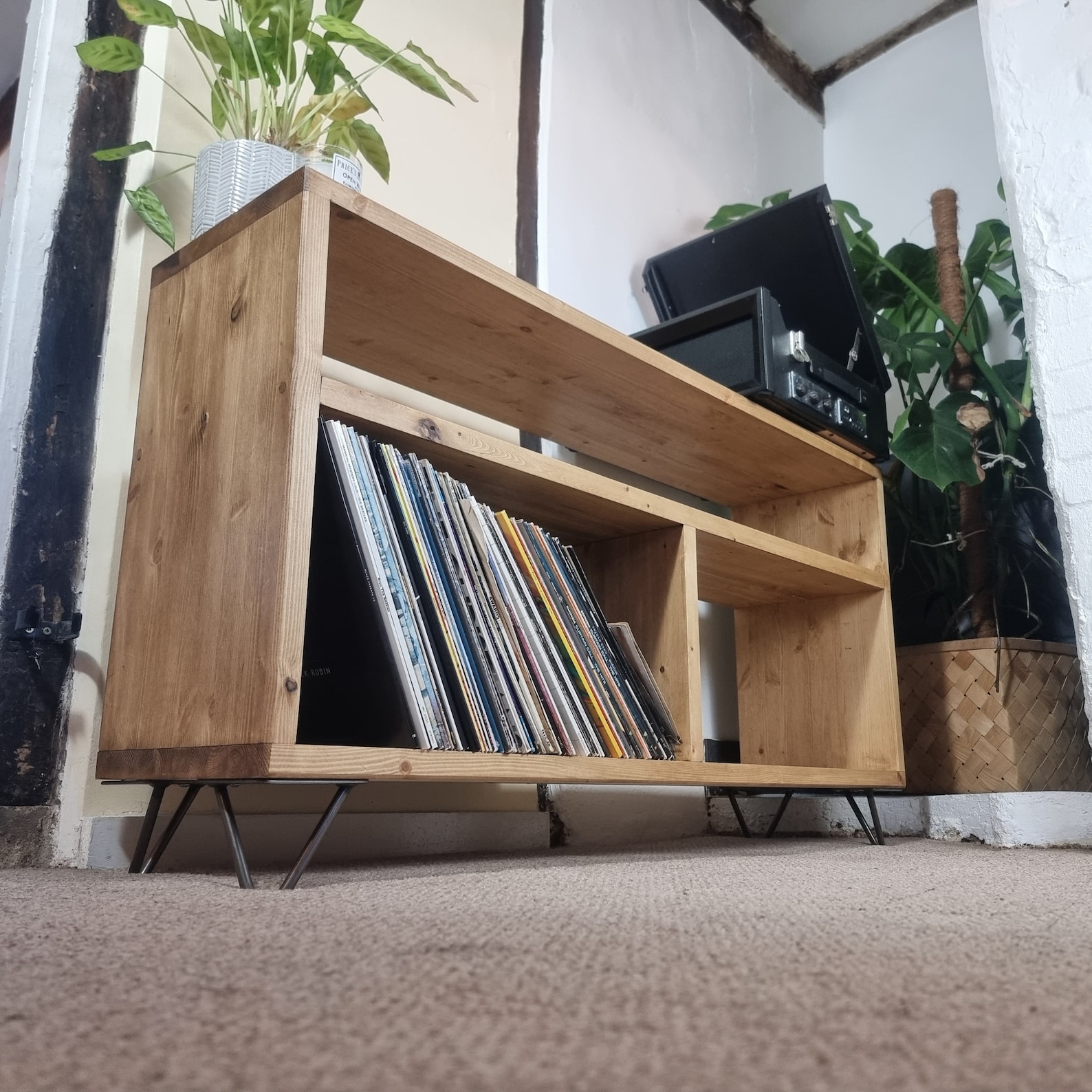Rustic Record Unit Record Storage Record Player | Etsy UK