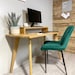 Compton Solid Oak Desk With Monitor Shelf- Contemporary Industrial Desk ...