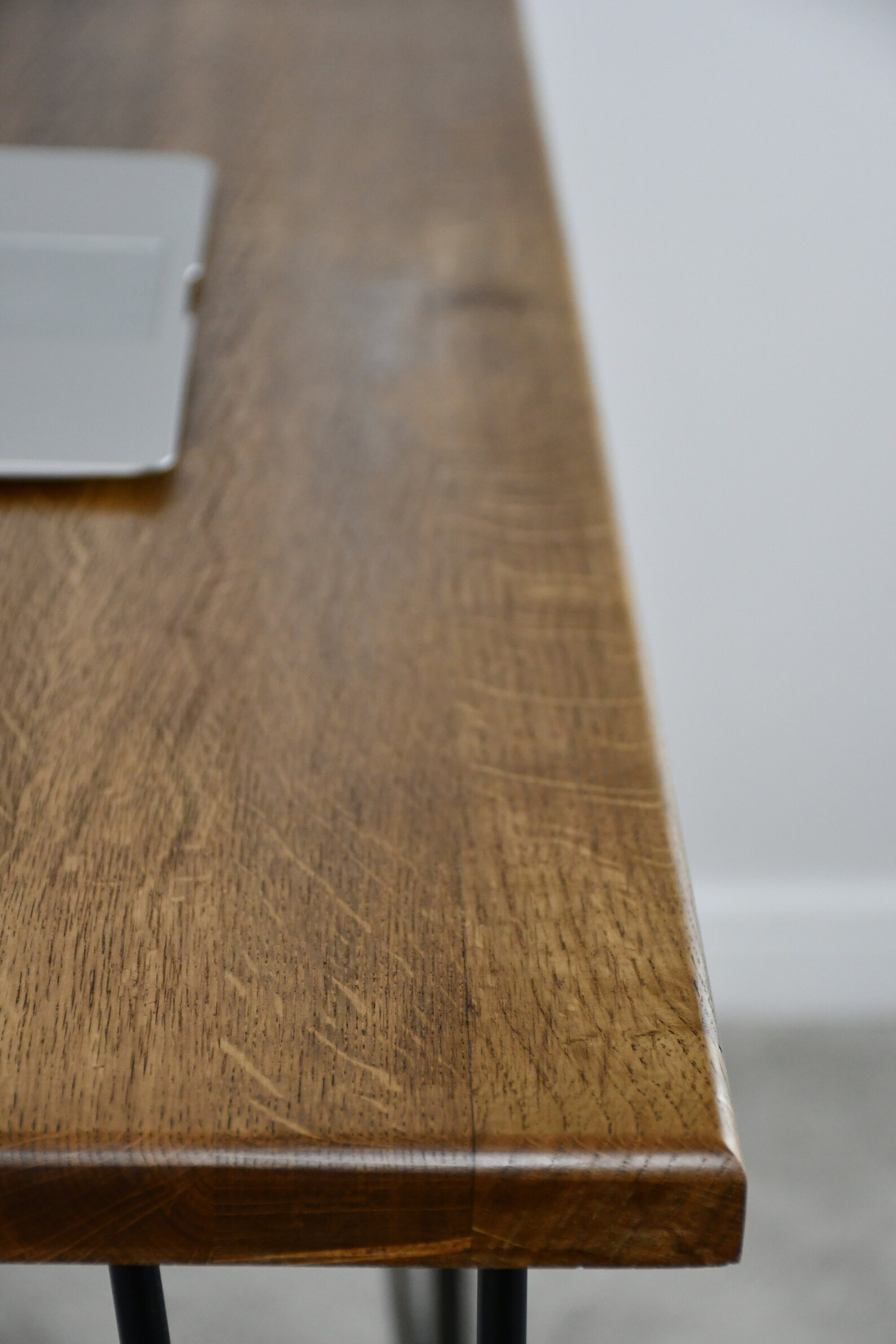 Solid Oak Desk With Monitor Shelf Racton Solid Wood Desk With - Etsy UK