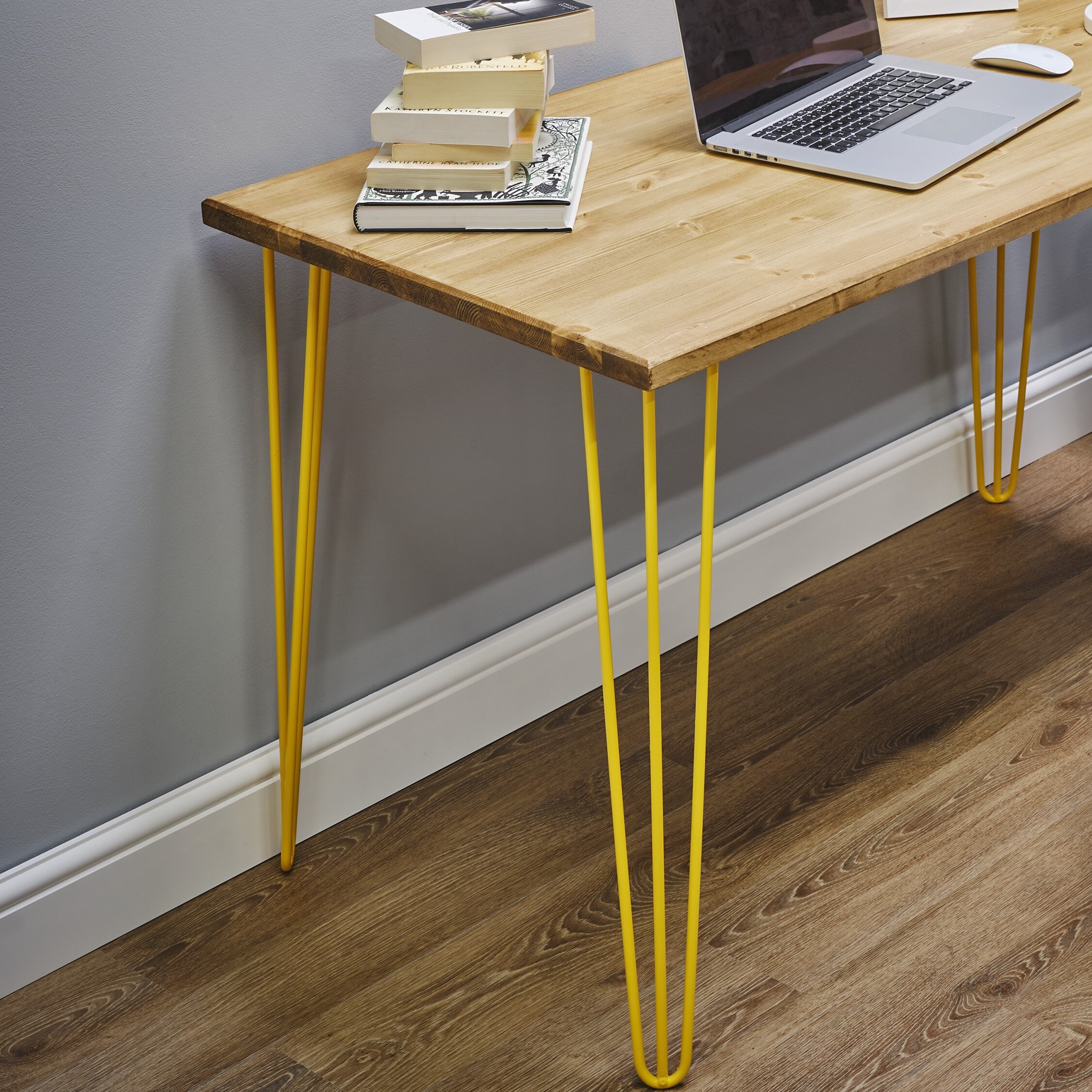 Rowlands Industrial Desk Minimal Wooden desk with hairpin legs Work from home rustic desk Office furniture Without monitor shelf Etsy Italia