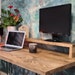 Rowlands Rustic Hand Built Monitor Shelf Stand - Etsy UK