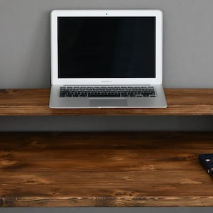 Westerton Rustic Hand Built Monitor Shelf Stand Reclaimed Riser Desk ...