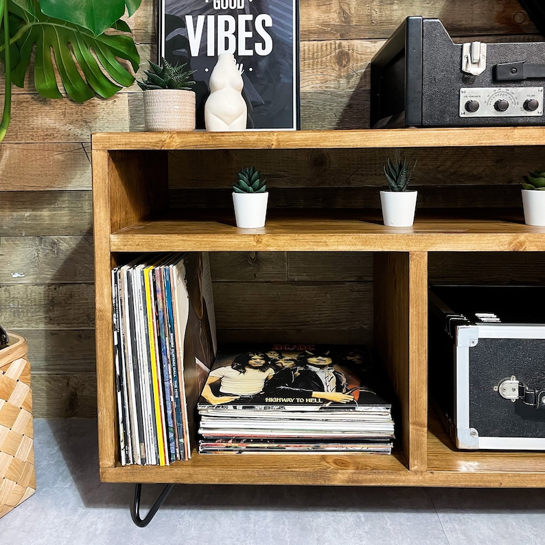 Loxwood Record Unit - Record Storage - Record Player Entertainment Unit ...