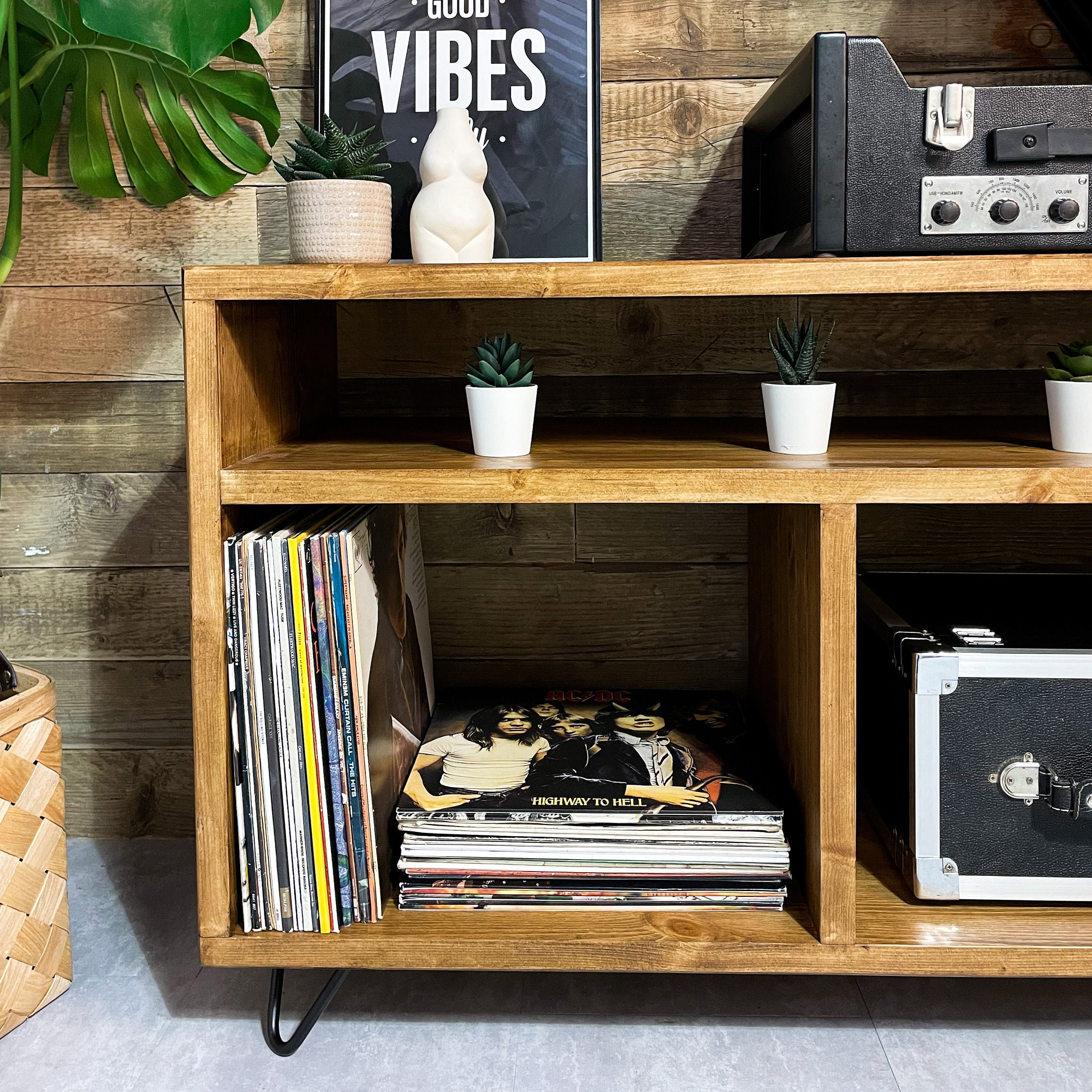 Loxwood Record Unit - Record Storage - Record Player Entertainment Unit ...