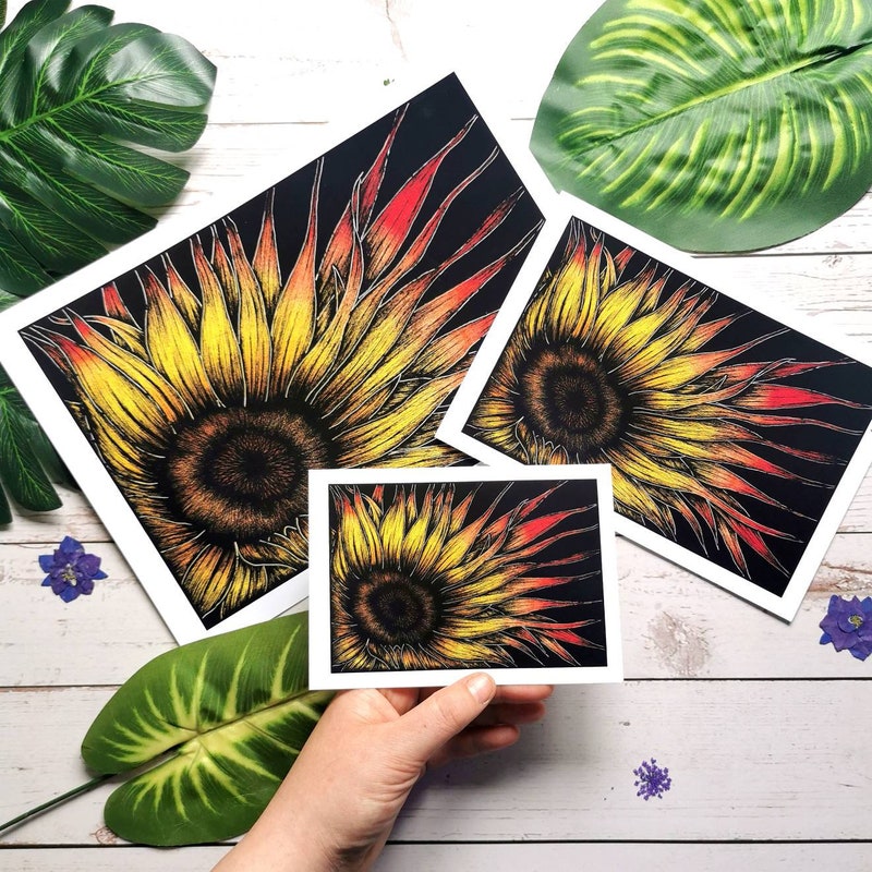 Sunflower Print - Etsy