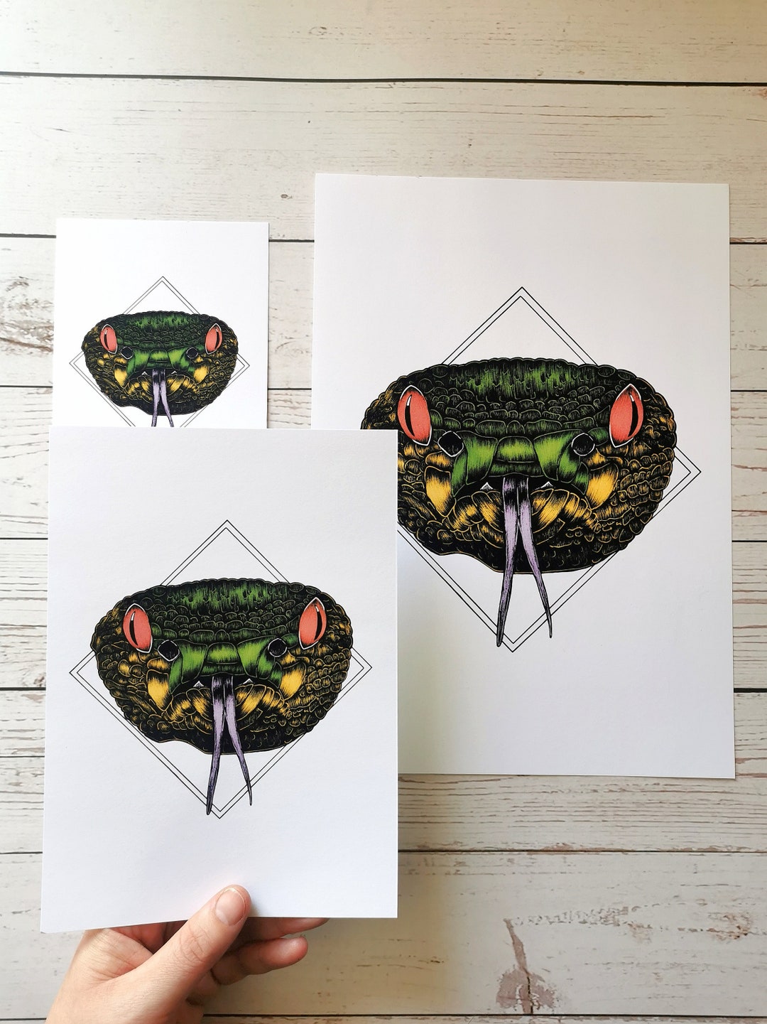 Snake Art Print, Steampunk Pen Drawing, Reptile Home Decor, Snake ...
