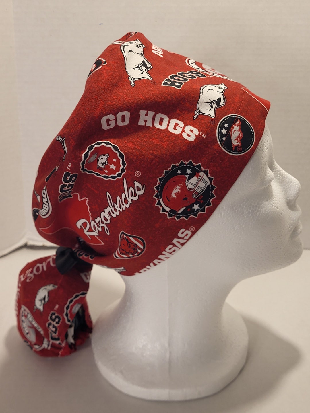 Arkansas Razorbacks Ponytail Scrub Cap - Etsy