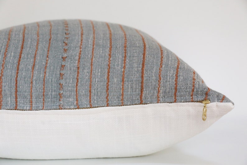 20x20 Woven Gray Grey Stripe Neutral Pillow Cover Pillow Case Vintage ...