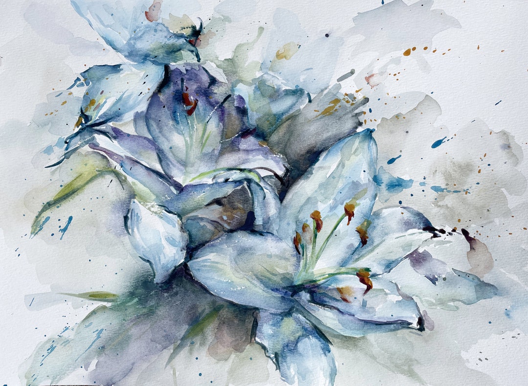 Himalayan Blue Poppy Watercolor Print - Etsy