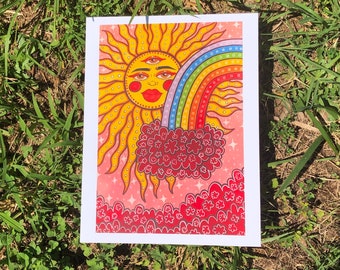 Sunshine Print Sunshine Art Landscape Print Printable - Etsy