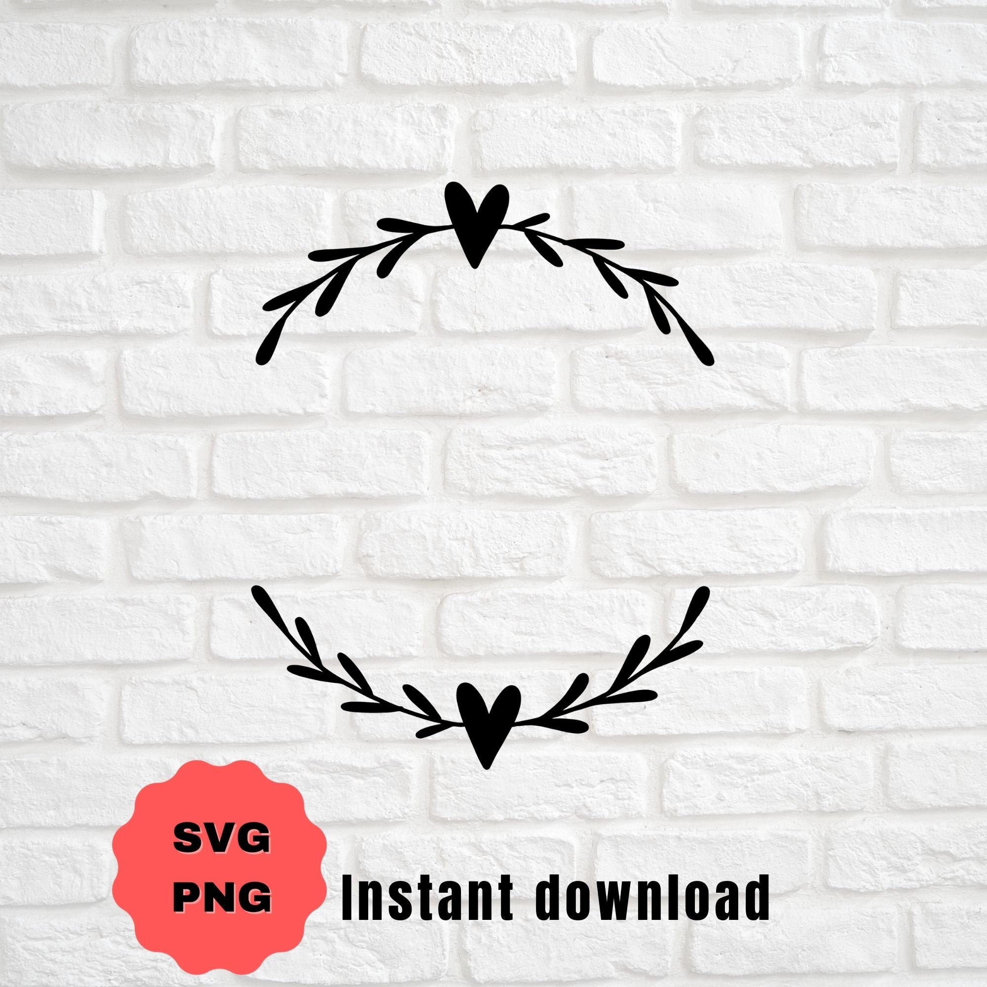 Svg de couronne de laurier de coeur SVG de couronne SVG de - Etsy France