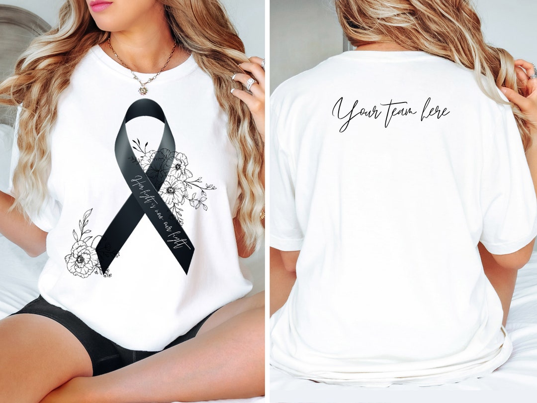 Skin Cancer Awareness/black Melanoma Awareness Shirt/cancer Support ...