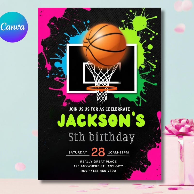 Basketball Invites - Etsy