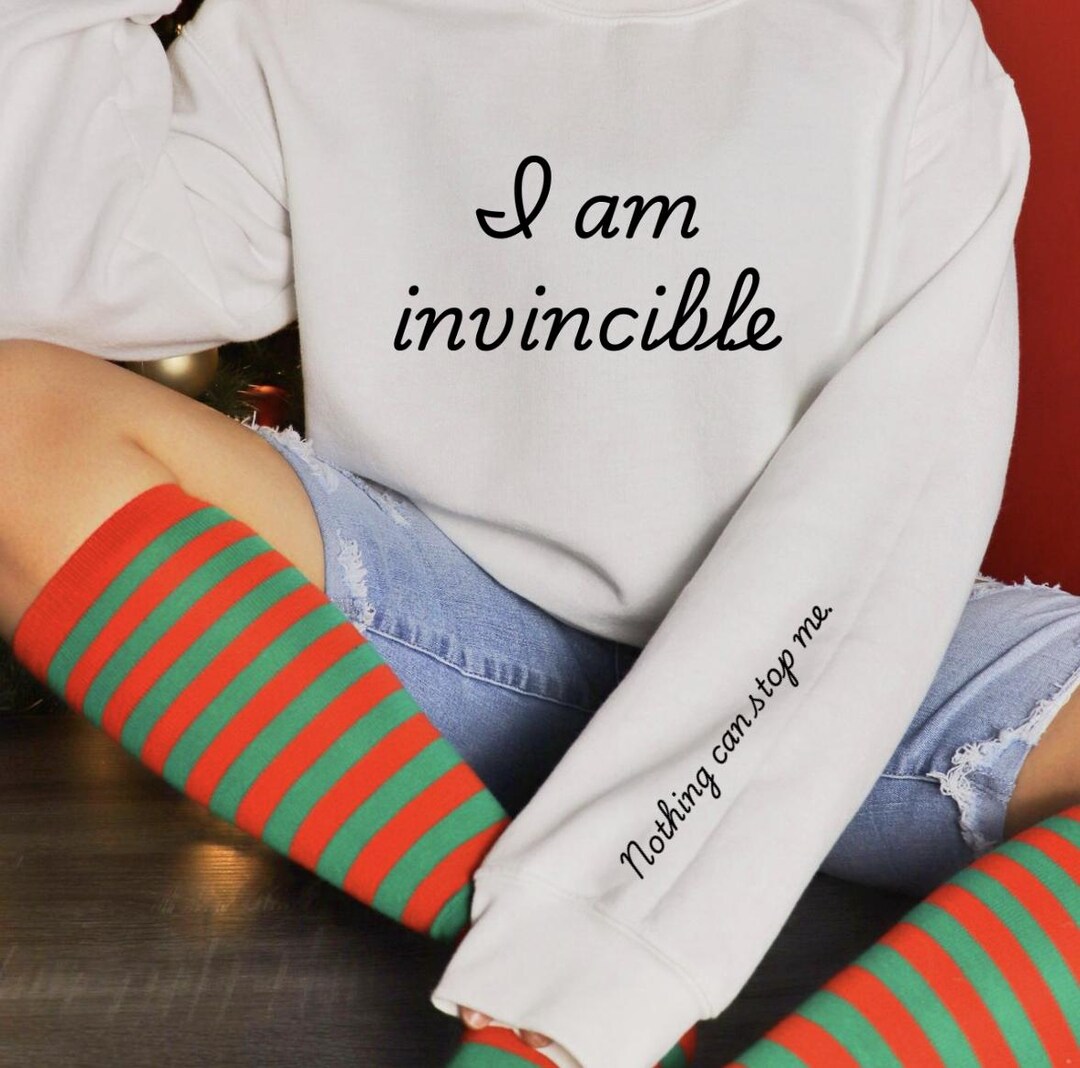 SVG I Am Invincible | Motivational Affirmation Cut File for DIY Crafts ...
