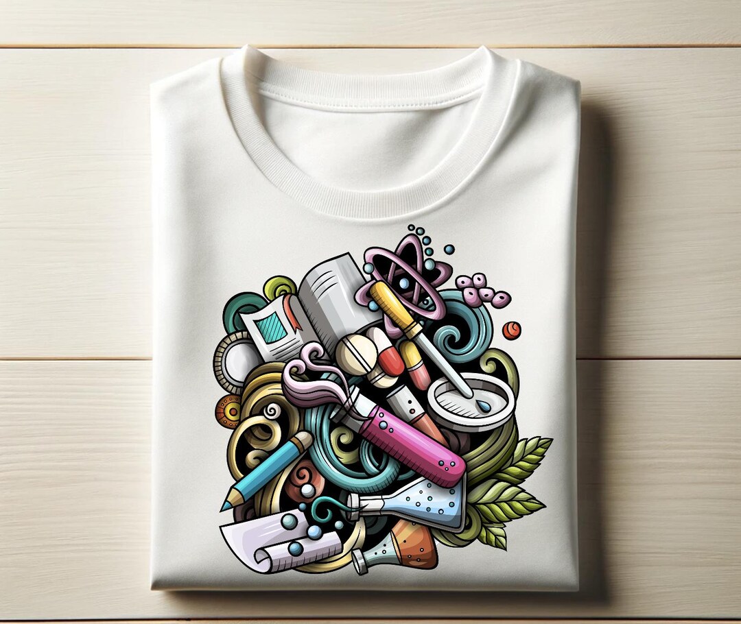 Colorful Science Lab Doodle SVG for T-shirts, Mugs, and More ...