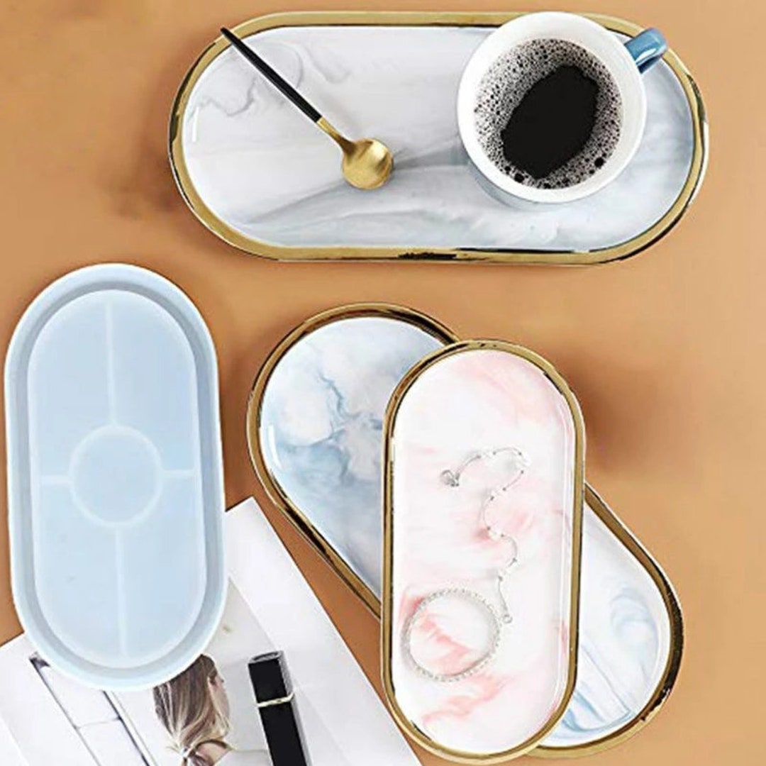 Molde ovalado DIY para Cenicero, posavasos, bandeja Flexible de ...