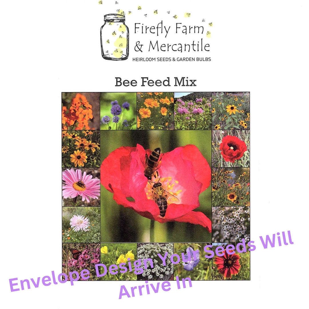 Bee Feed Flower Mix: Aids Pollen and Nectar Needs (covers 400 Sq Ft) - Etsy