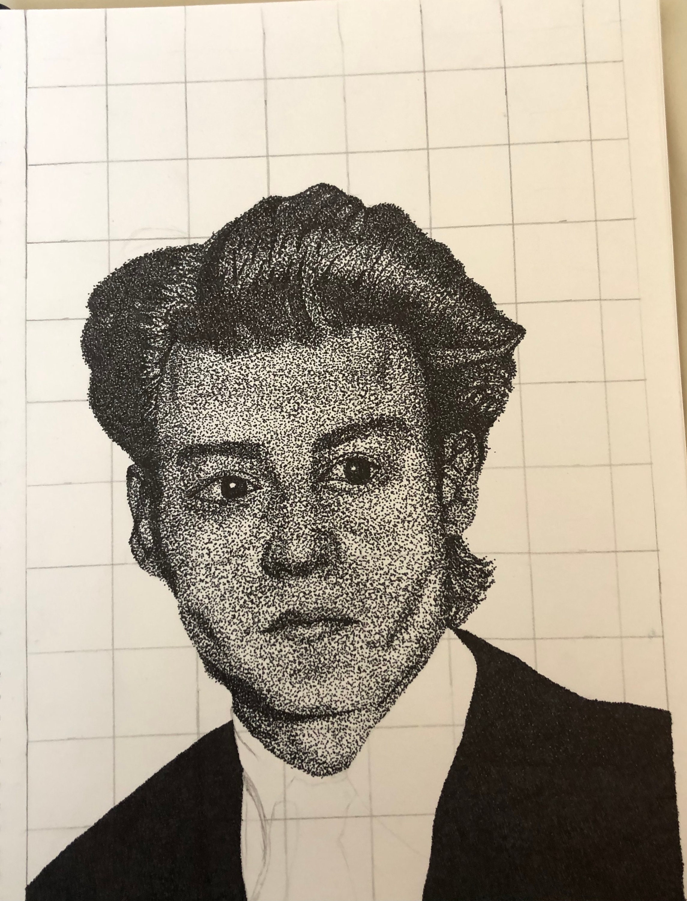 Personalized Portrait Drawing Made of Dots (stippling) - Etsy