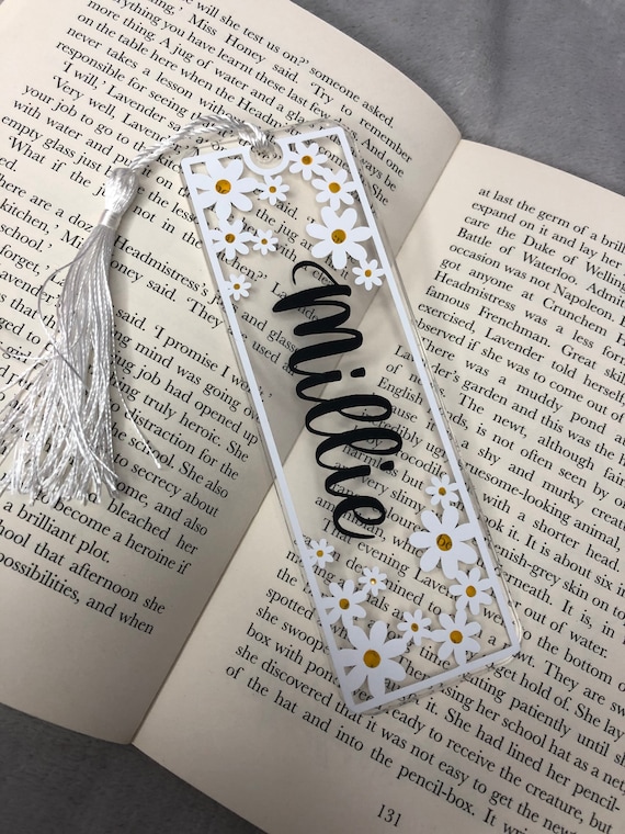 Personalised Daisy Bookmark // Custom Bookmark Gift for Book - Etsy UK