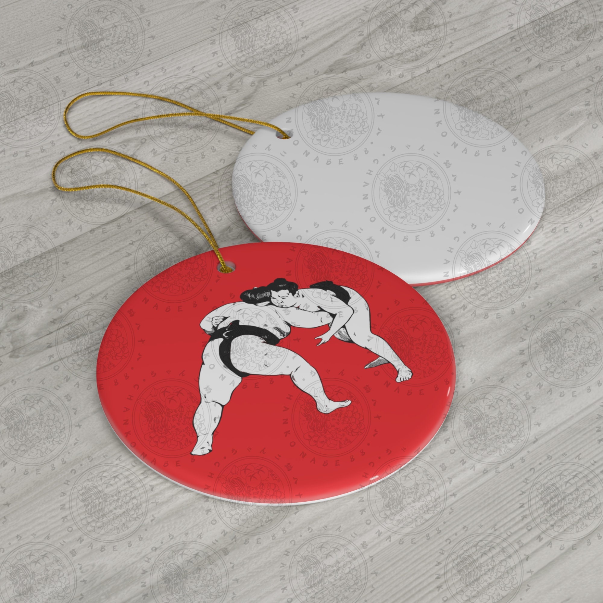 Sumo Wrestling Kimarite Ceramic Ornament - Etsy