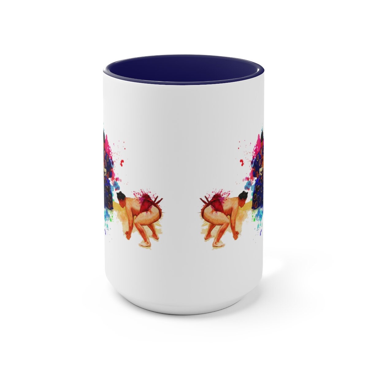 NEW Sumo Shikiri Wrestling Mug Colorful Two-tone 15oz - Etsy
