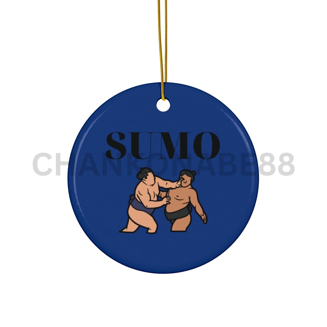 Sumo Ceramic Ornament BLUE - Etsy