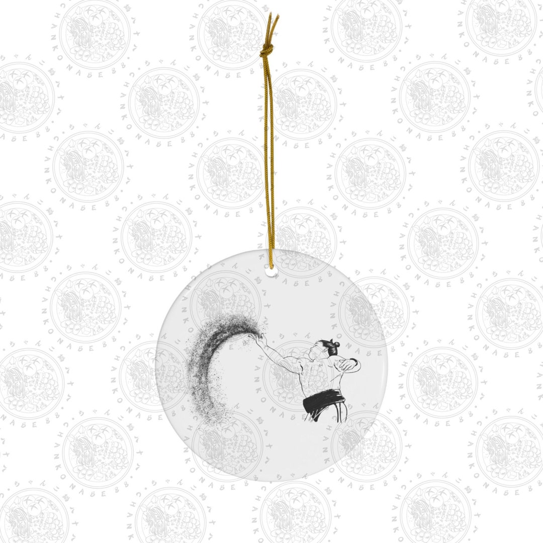 Sumo Wrestling Salt Throw Ceramic Ornament - Etsy