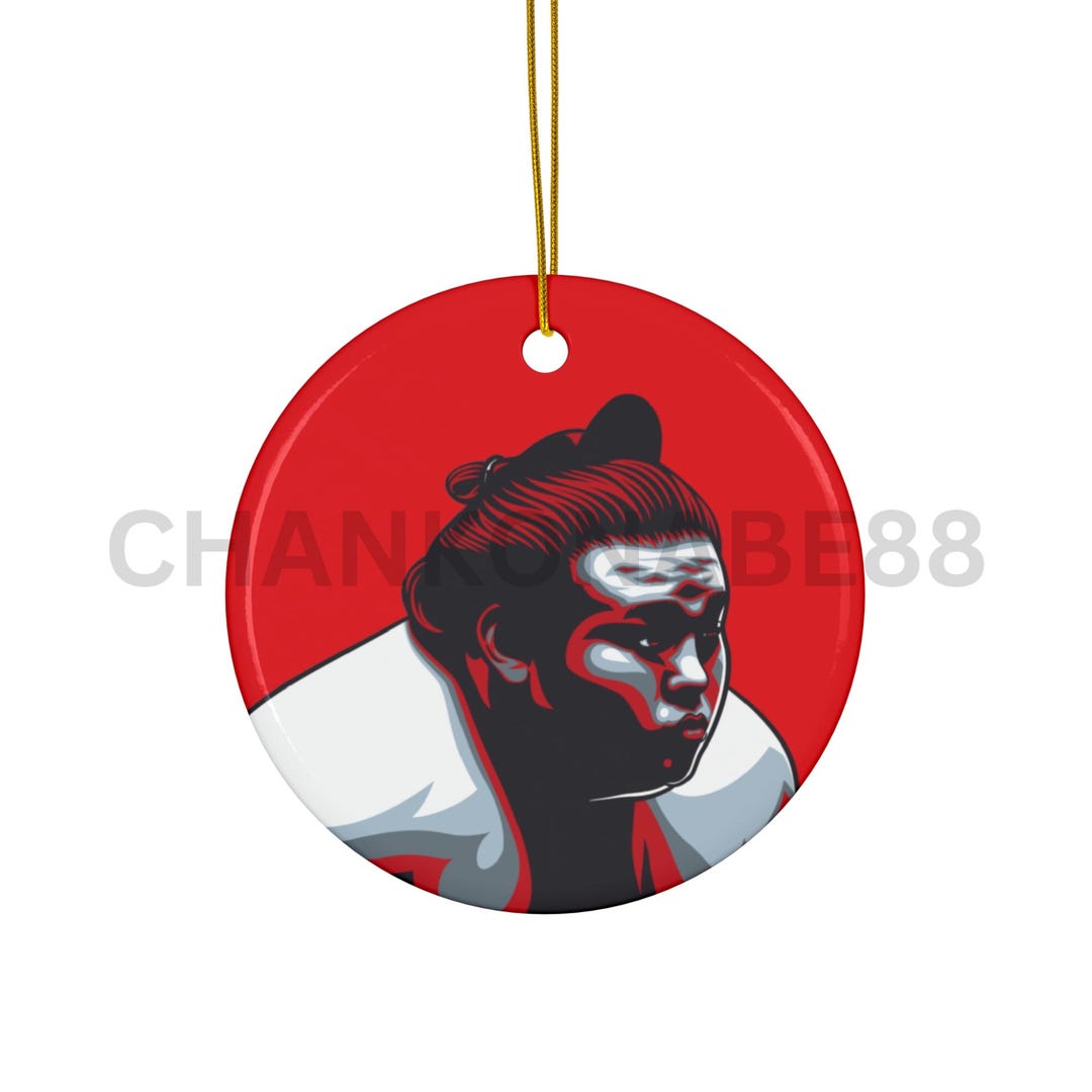 Red Sumo Wrestler Ceramic Ornament - Etsy