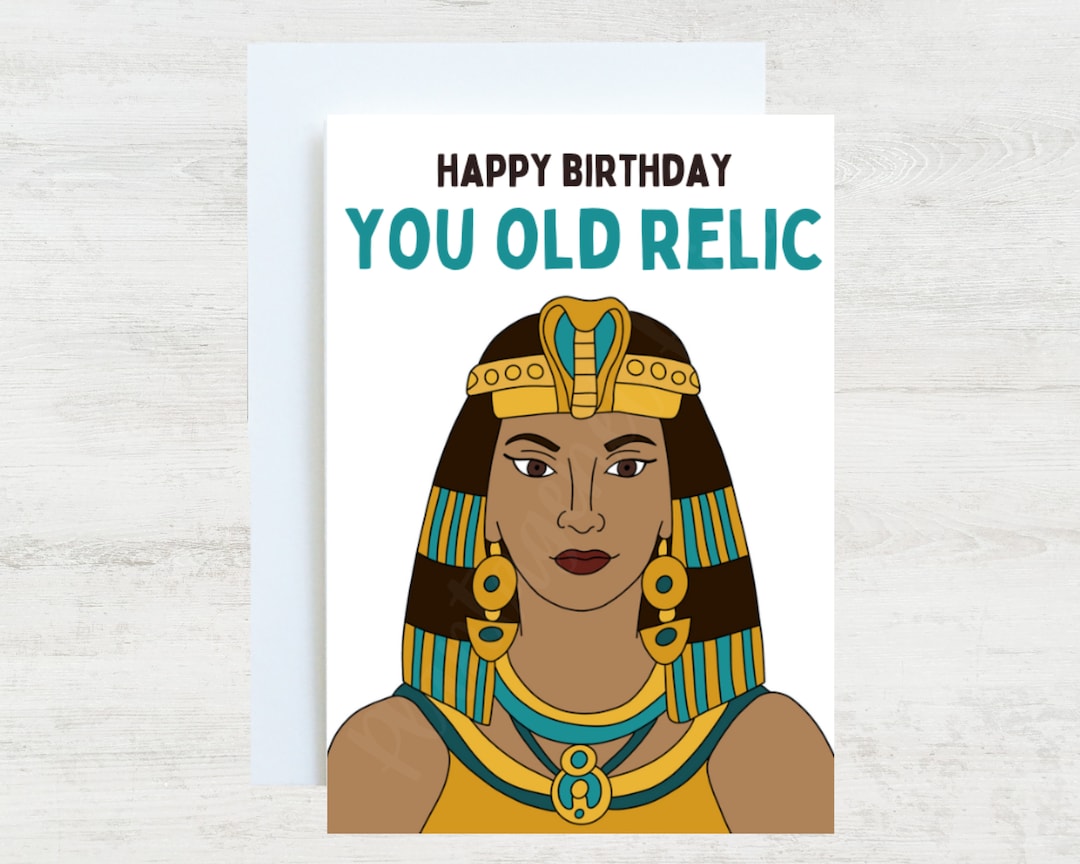 Cleopatra Card Funny Birthday Card for Ancient Egypt History Nerd/fan ...