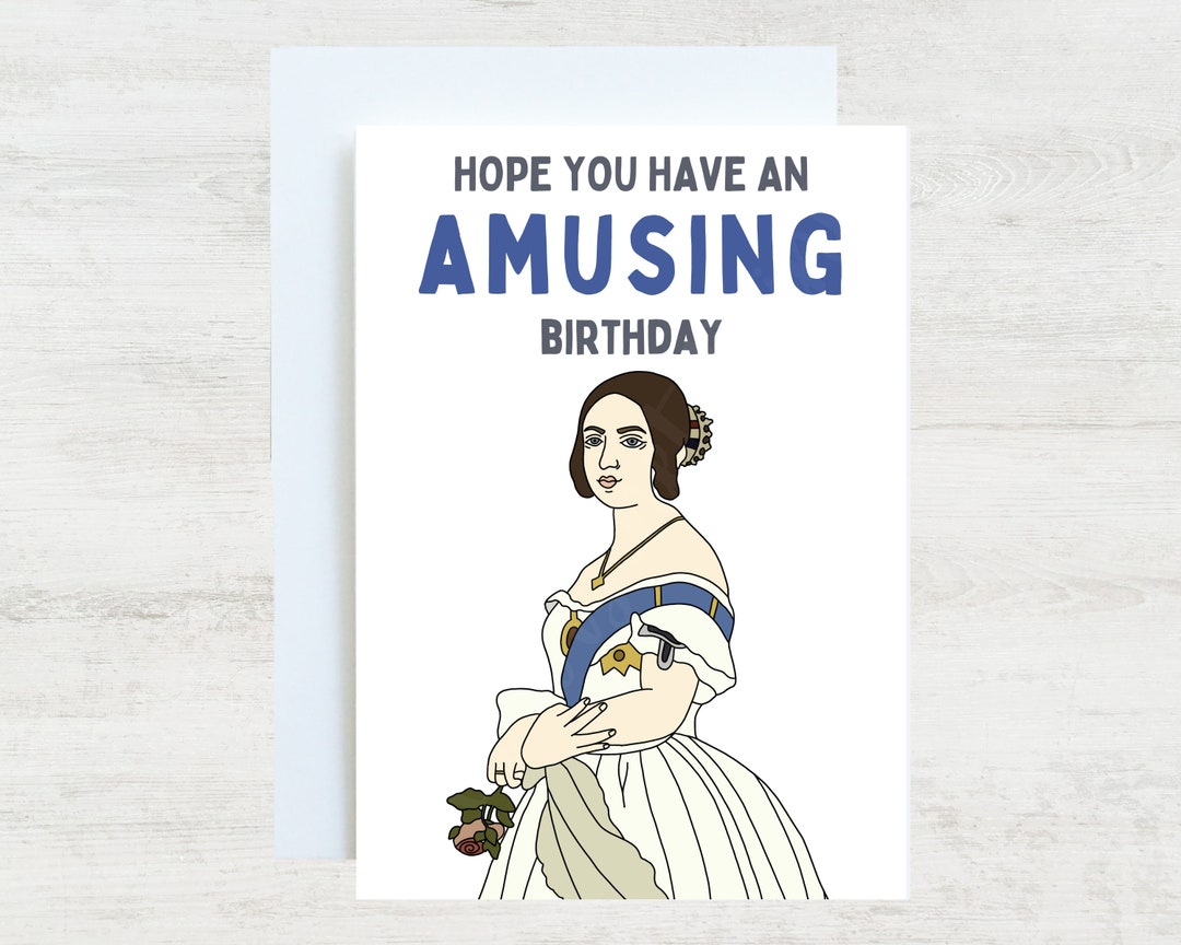 Queen Victoria Card Funny Birthday Card for Victorian - Etsy