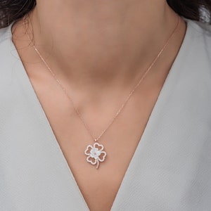 925 Sterling Silver Clover Necklace,four Leaf Clover Necklace,four-leaf Clover Pendant,clover ...